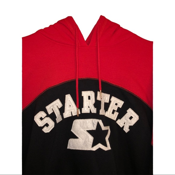STARTER | Shirts | Starter Black Label Red Black Embroidered Hoodie ...